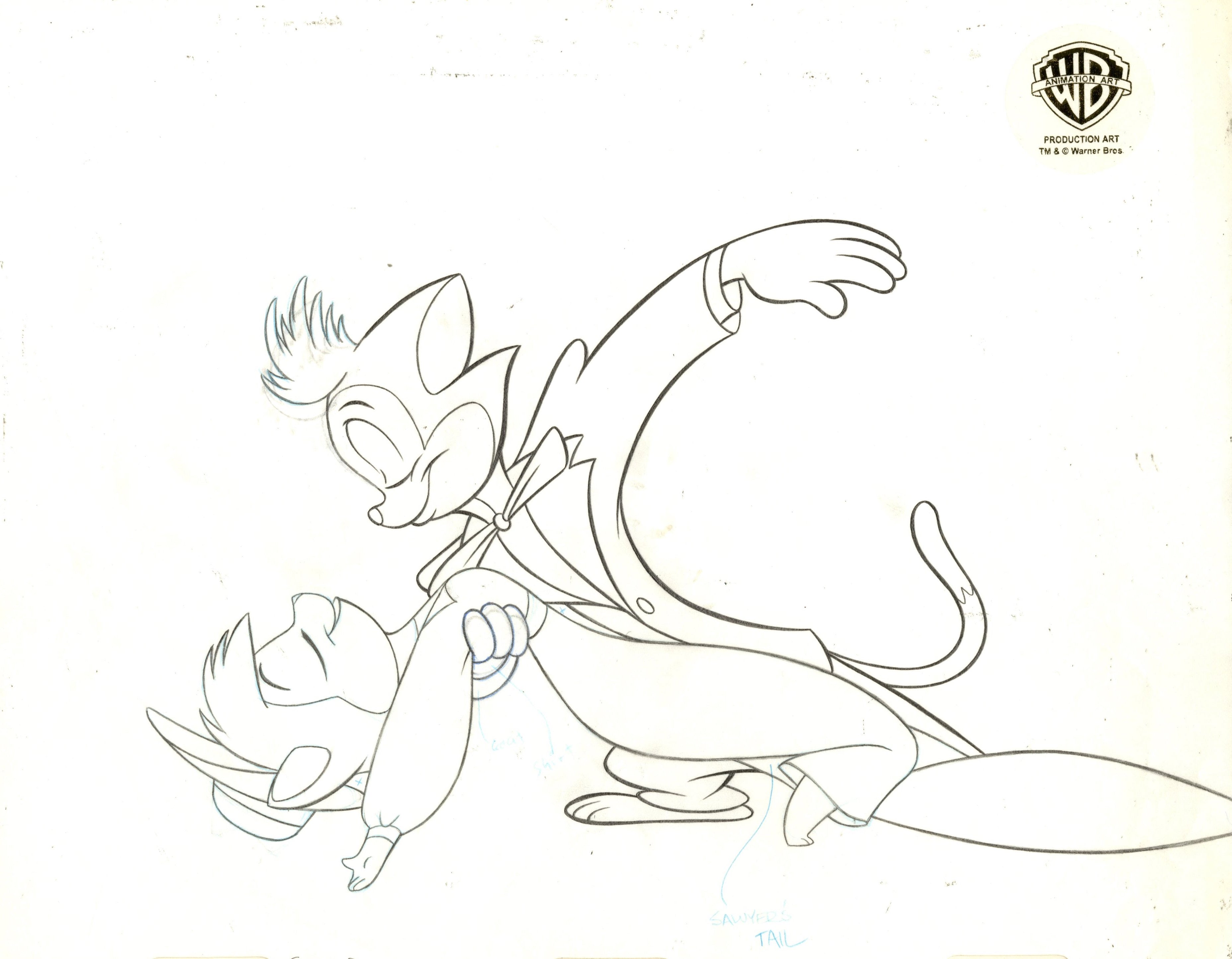 Cats Don t Dance Original Production Drawing Danny And Sawyer cats-don-t-dance-original-production-drawing-danny-and-sawyer
