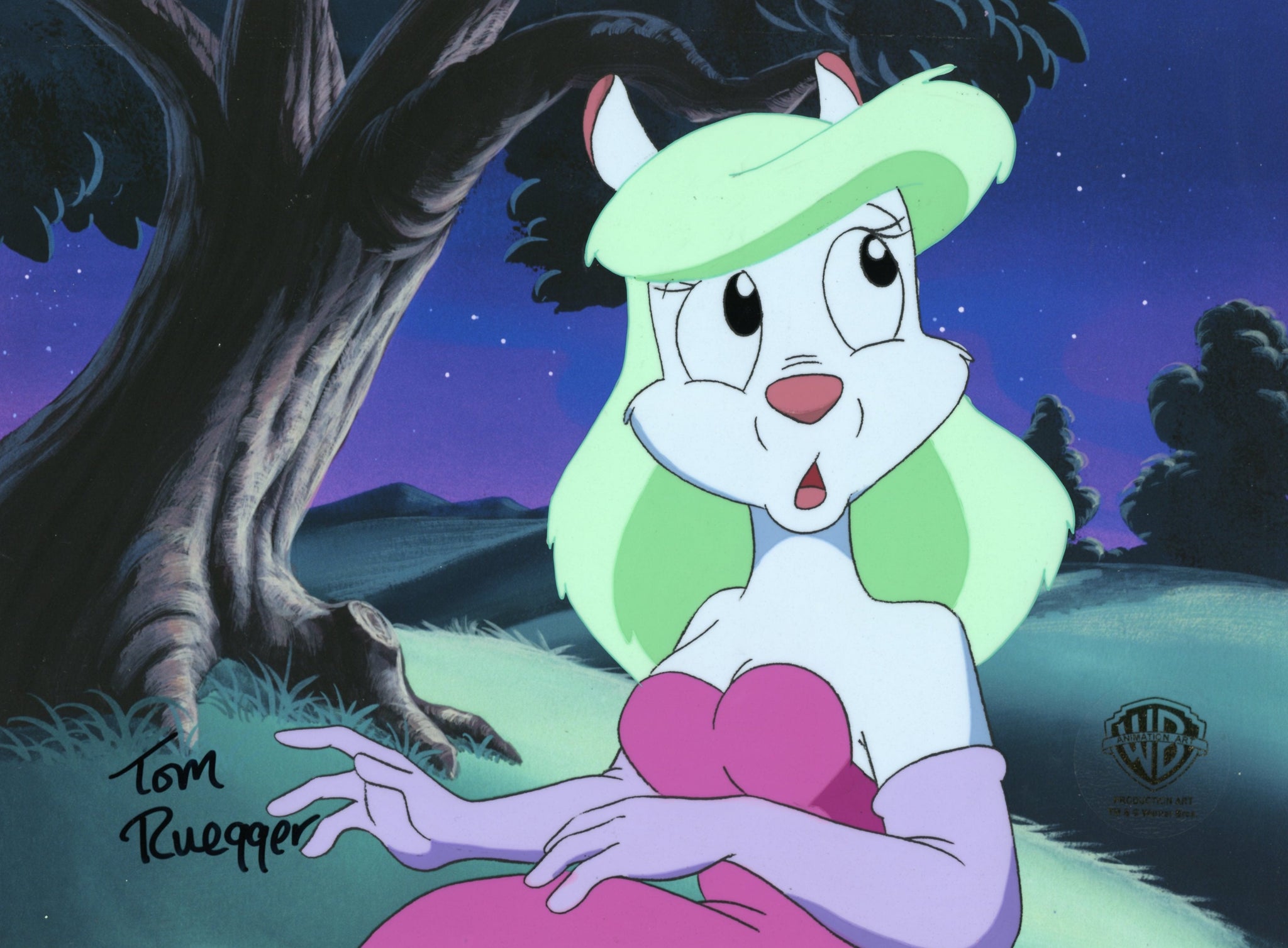 Animaniacs Original Production Cel with Matching Drawing Signed by Tom ...