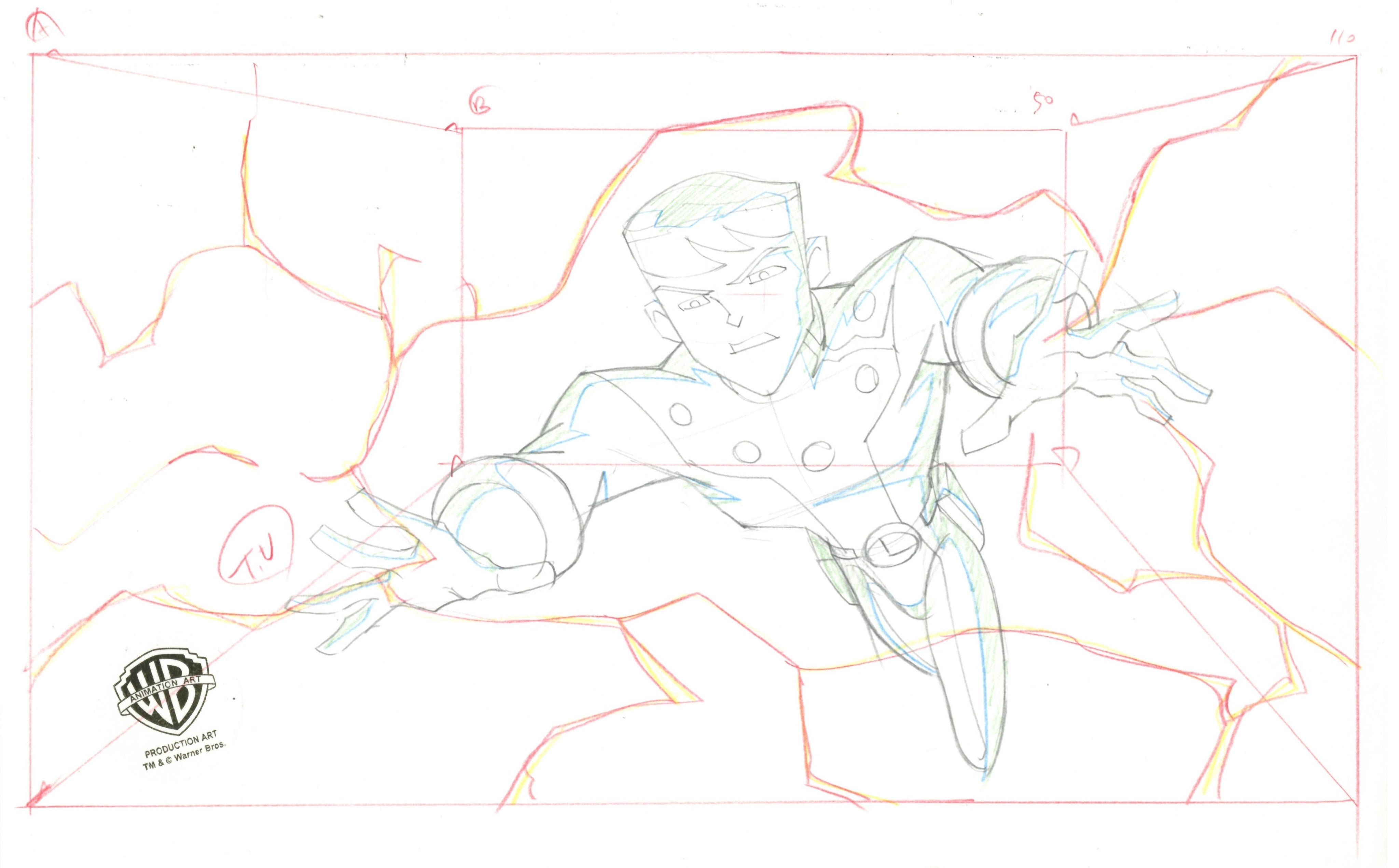 Legion of Super Heroes Original Production Drawing: Cosmic Boy ...