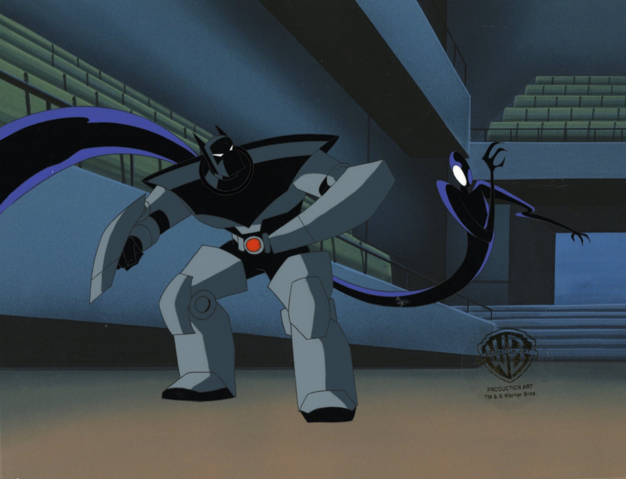 Batman Beyond Original Production Cel with Matching Drawing: Batman (B ...