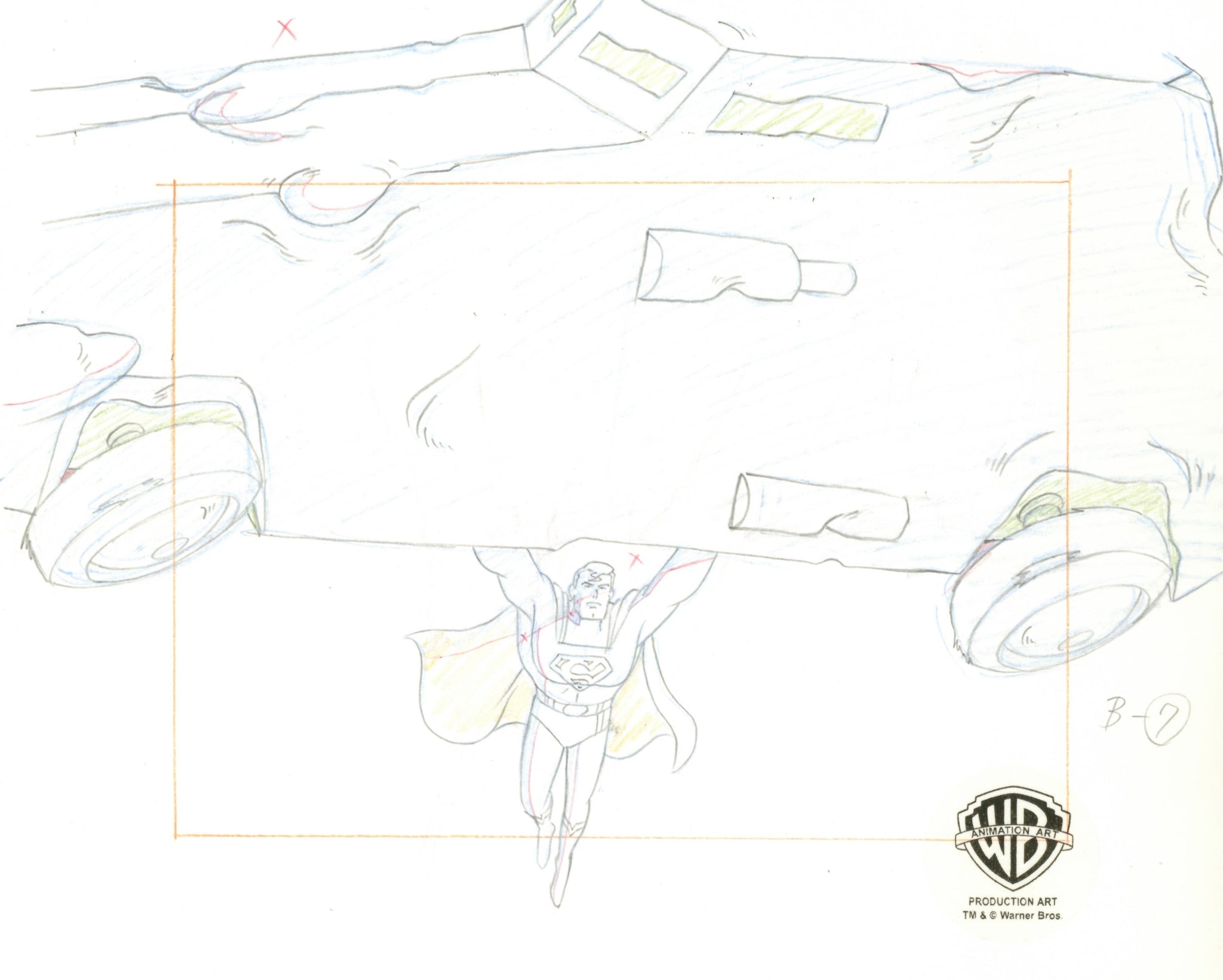 Superman the Animated Series Original Production Drawing: Superman ...