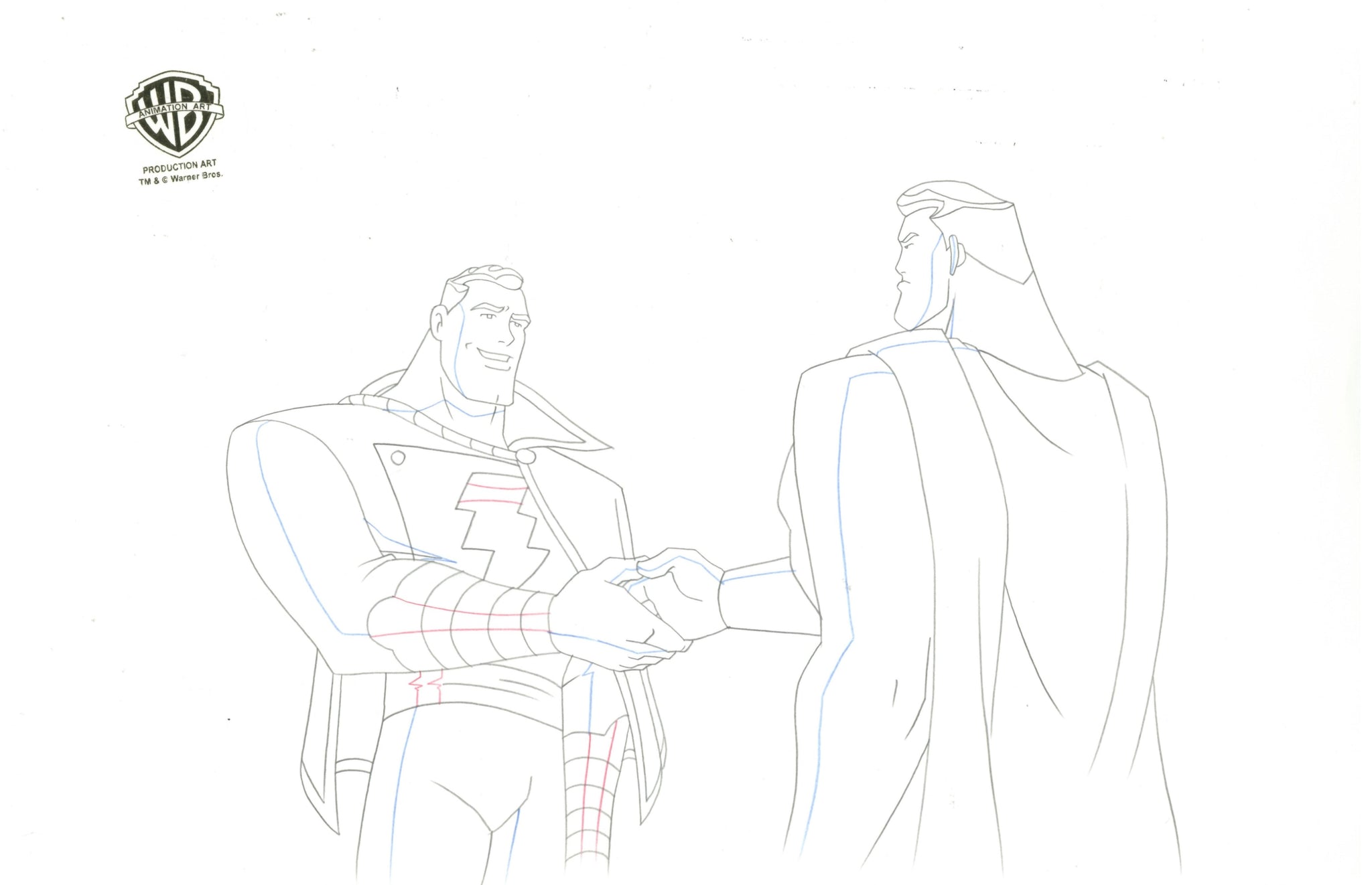 Justice League Unlimited Original Production Drawing: Shazam, Superman ...