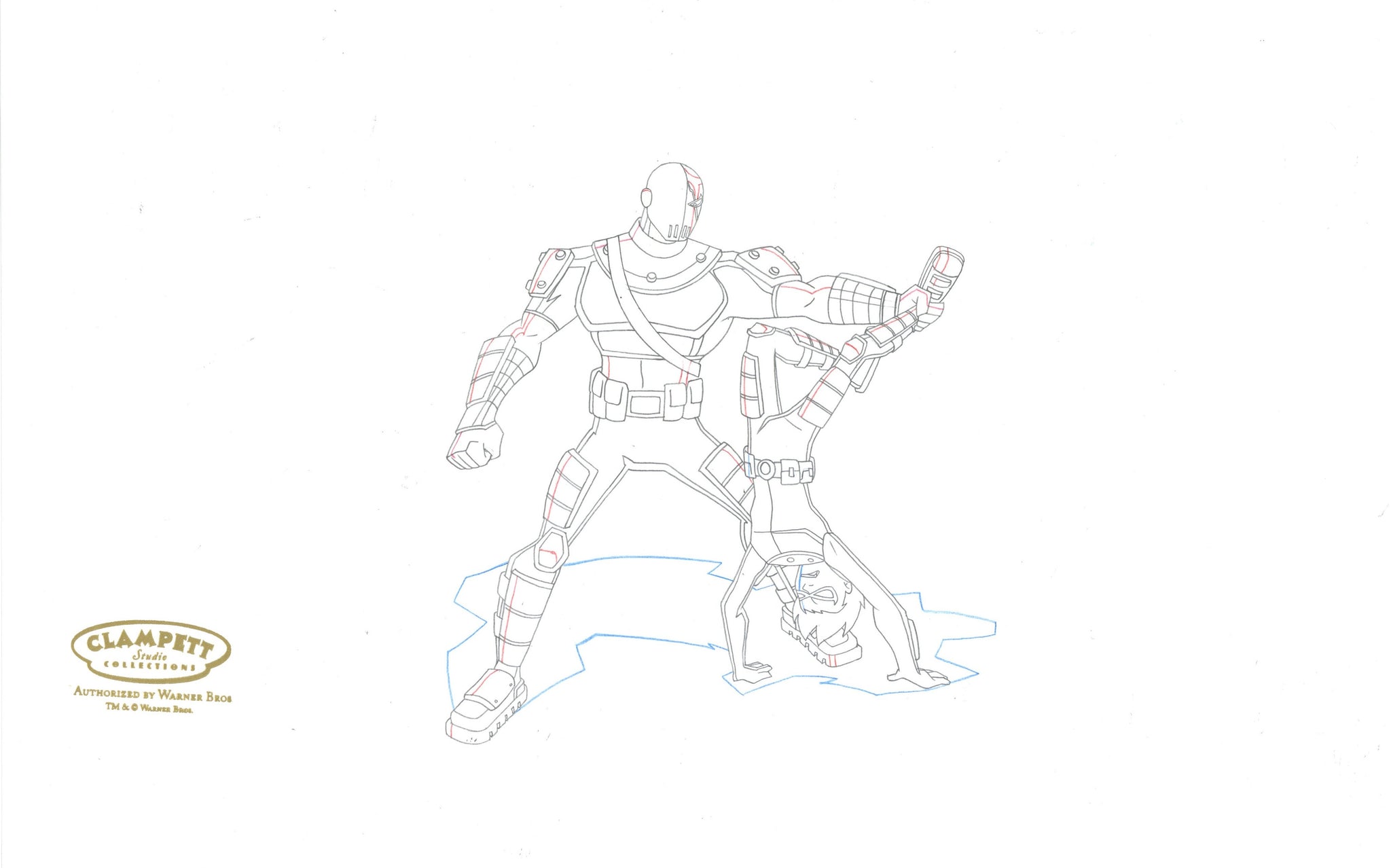 Teen Titans Original Production Drawing: Slade, Robin – Clampett Studio