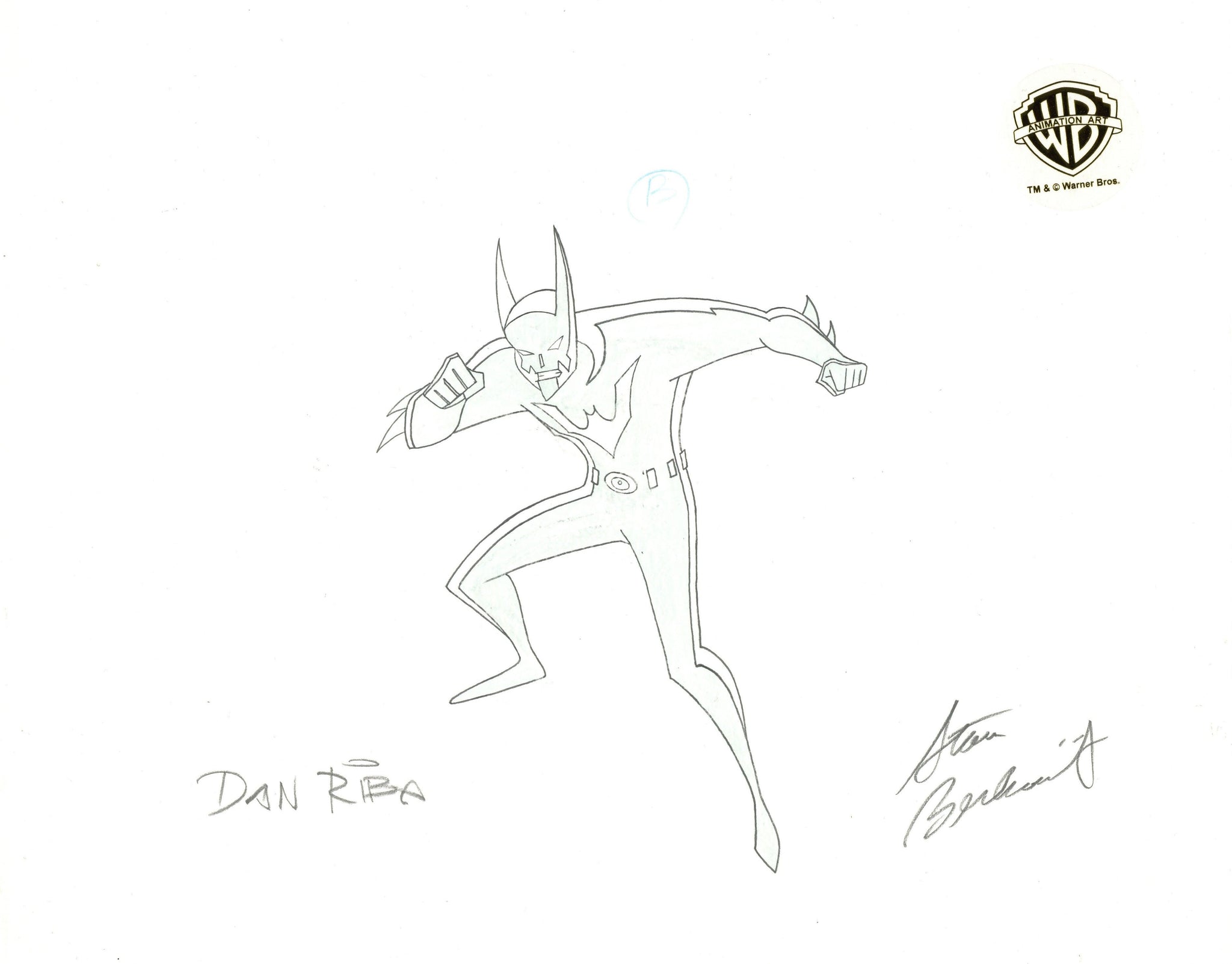 Batman Beyond Original Production Drawing Signed by Dan Riba and Stan ...