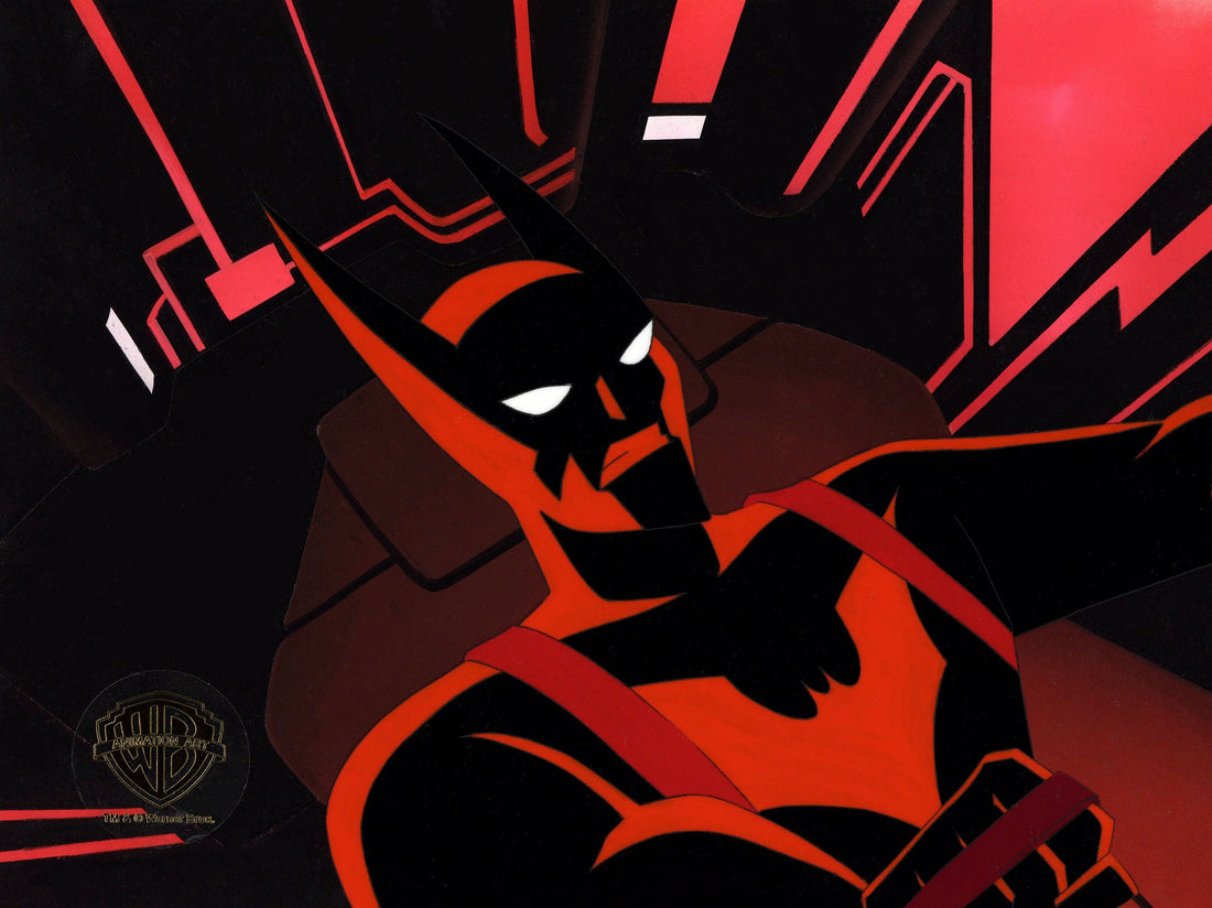 Batman Beyond Original Production Cel on Original Background with Matc ...