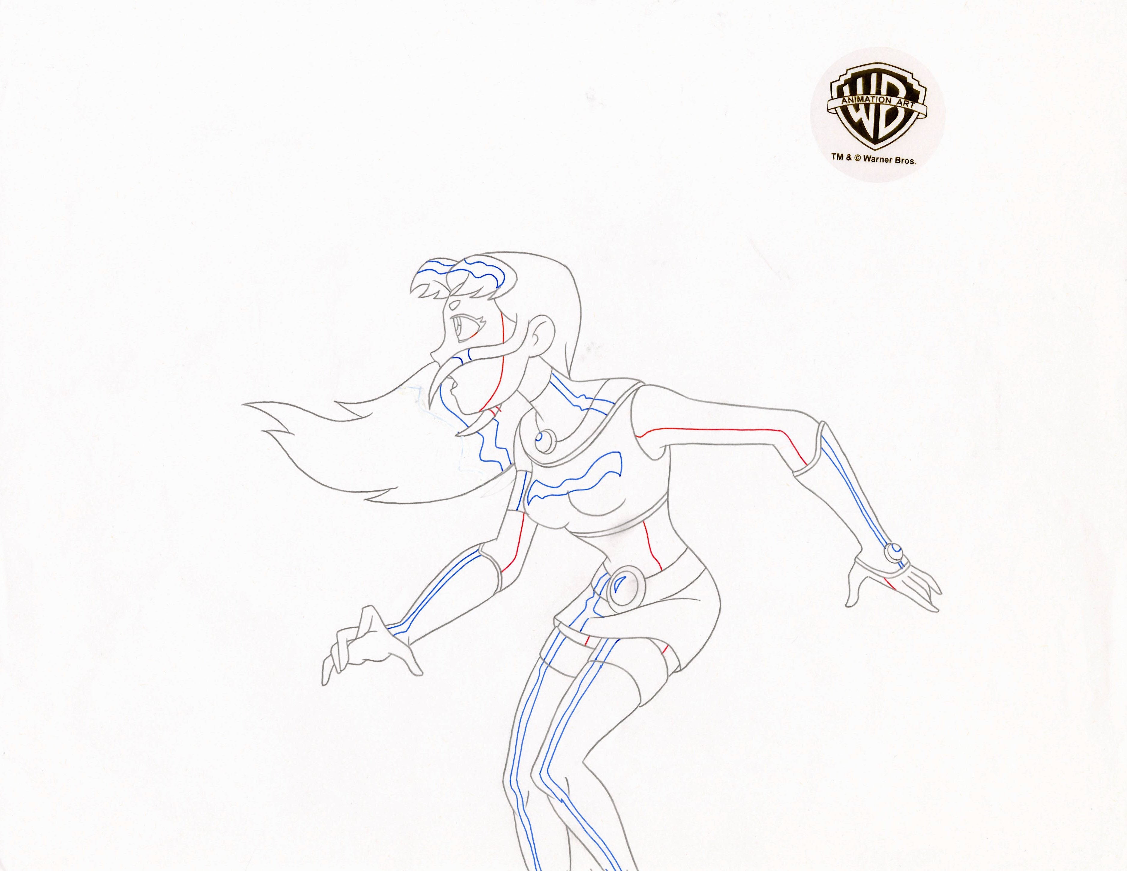 Teen Titans Original Production Drawing: Starfire – Clampett Studio