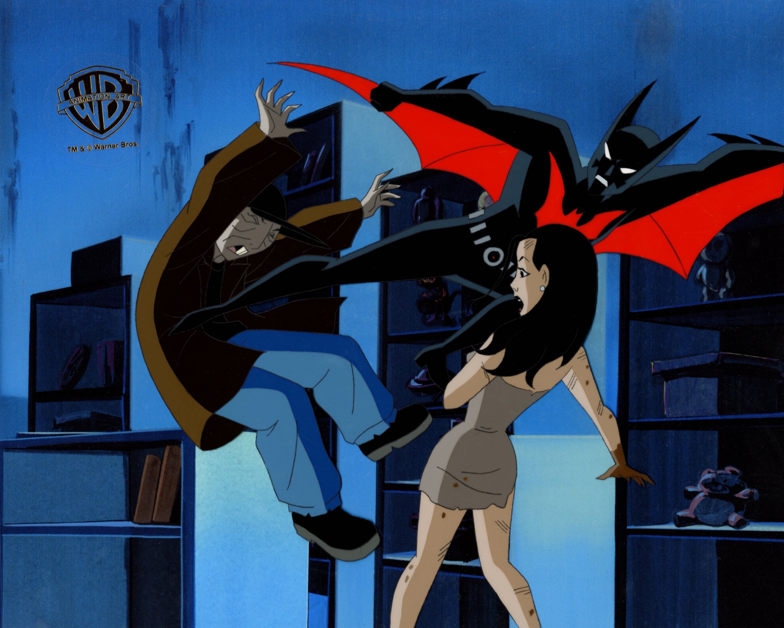 Batman Beyond Original Production Cel: Batman, Dana Tan, Ratboy ...
