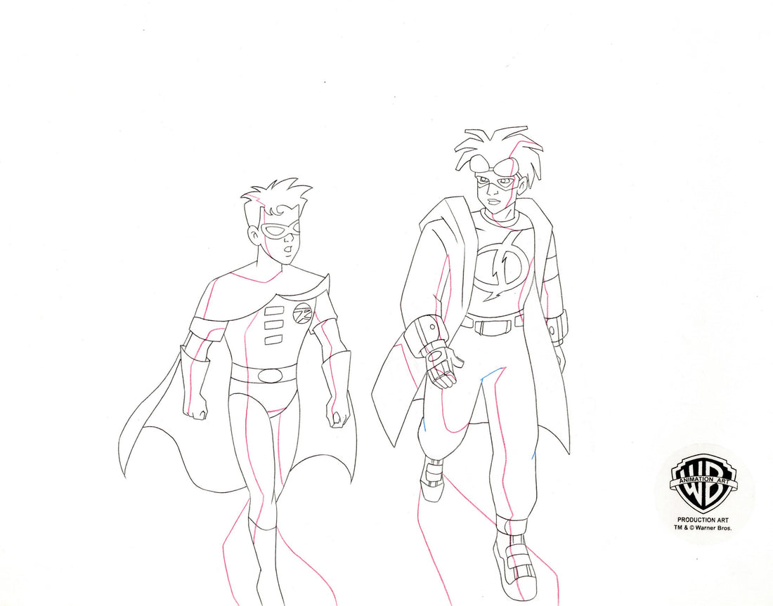 Static Shock Original Production Drawing: Static and Robin – Clampett ...