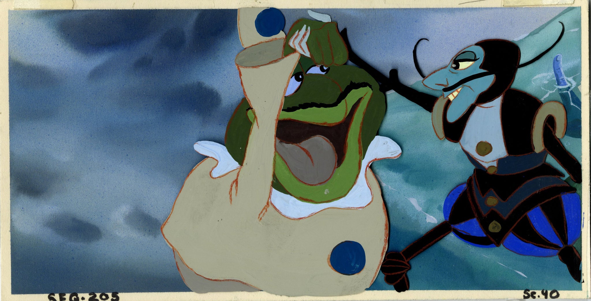 Thumbelina Original Concept Painting: Grundel, Berkeley Beetle ...
