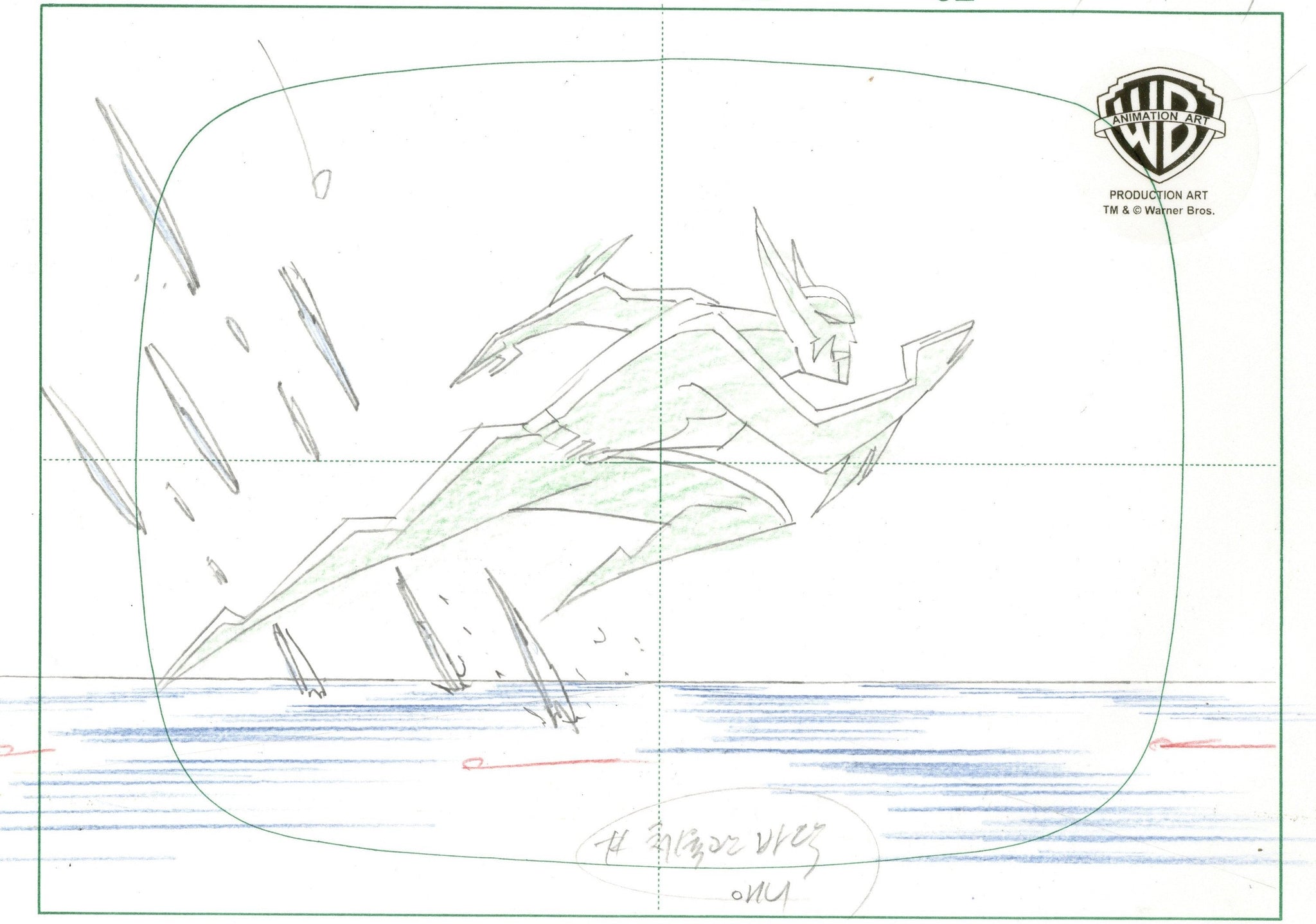 Batman Beyond Original Production Layout Drawing: Batman – Clampett Studio
