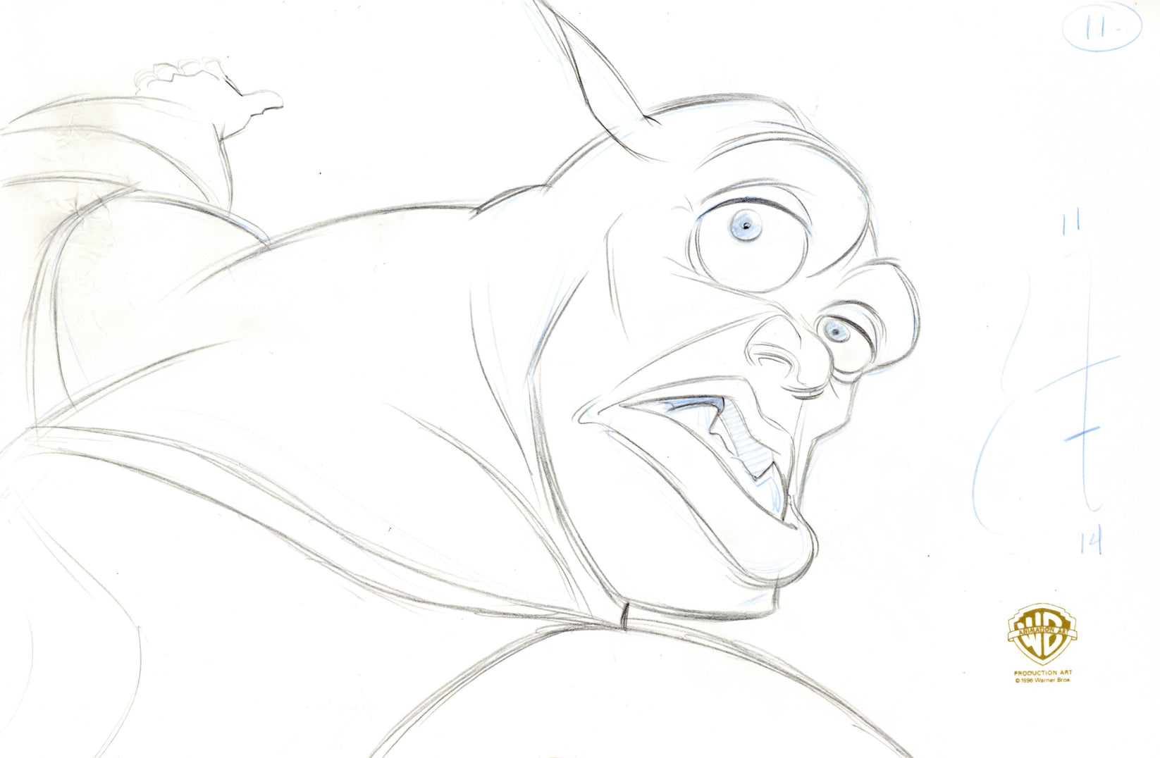 Space Jam Original Production Drawing: Monstar Pound – Clampett Studio