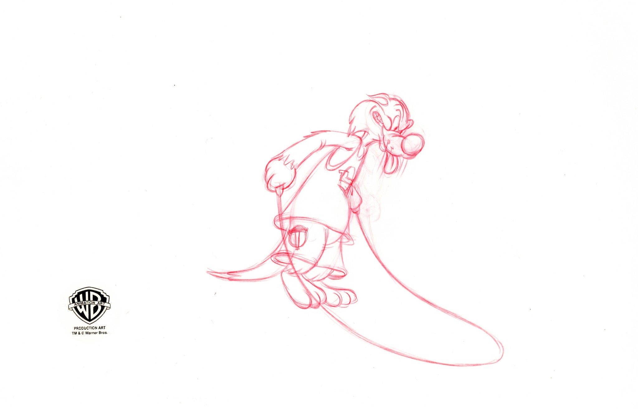 Space Jam Original Production Drawing: Sylvester – Clampett Studio