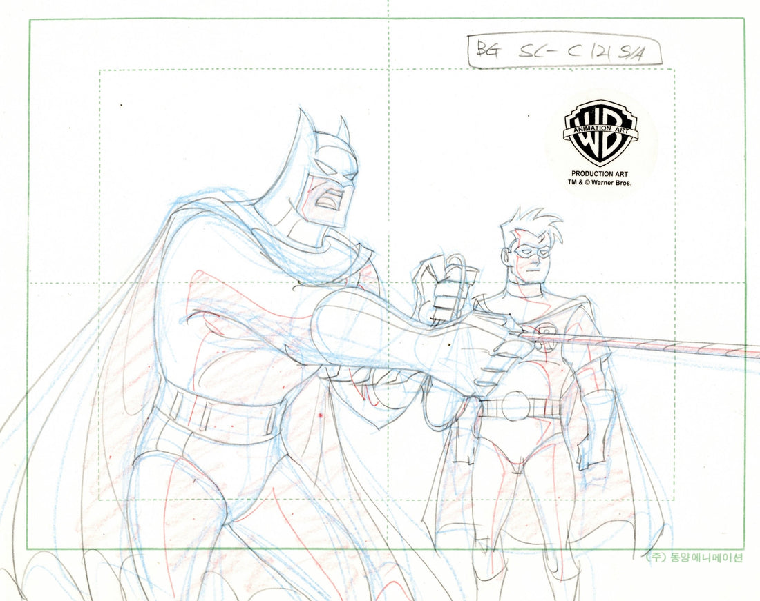 Batman The Animated Series Original Production Drawing: Batman and Rob ...