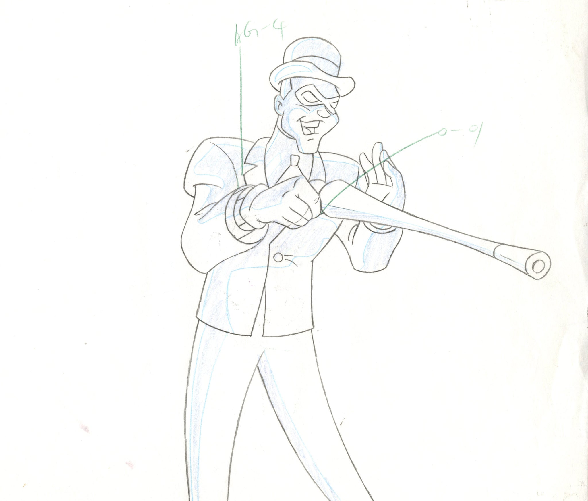 Batman The Animated Series Original Production Drawing: Riddler ...