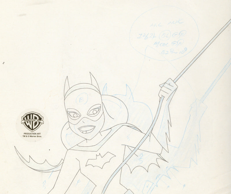The New Batman Adventures Original Production Cel with Matching Drawin ...