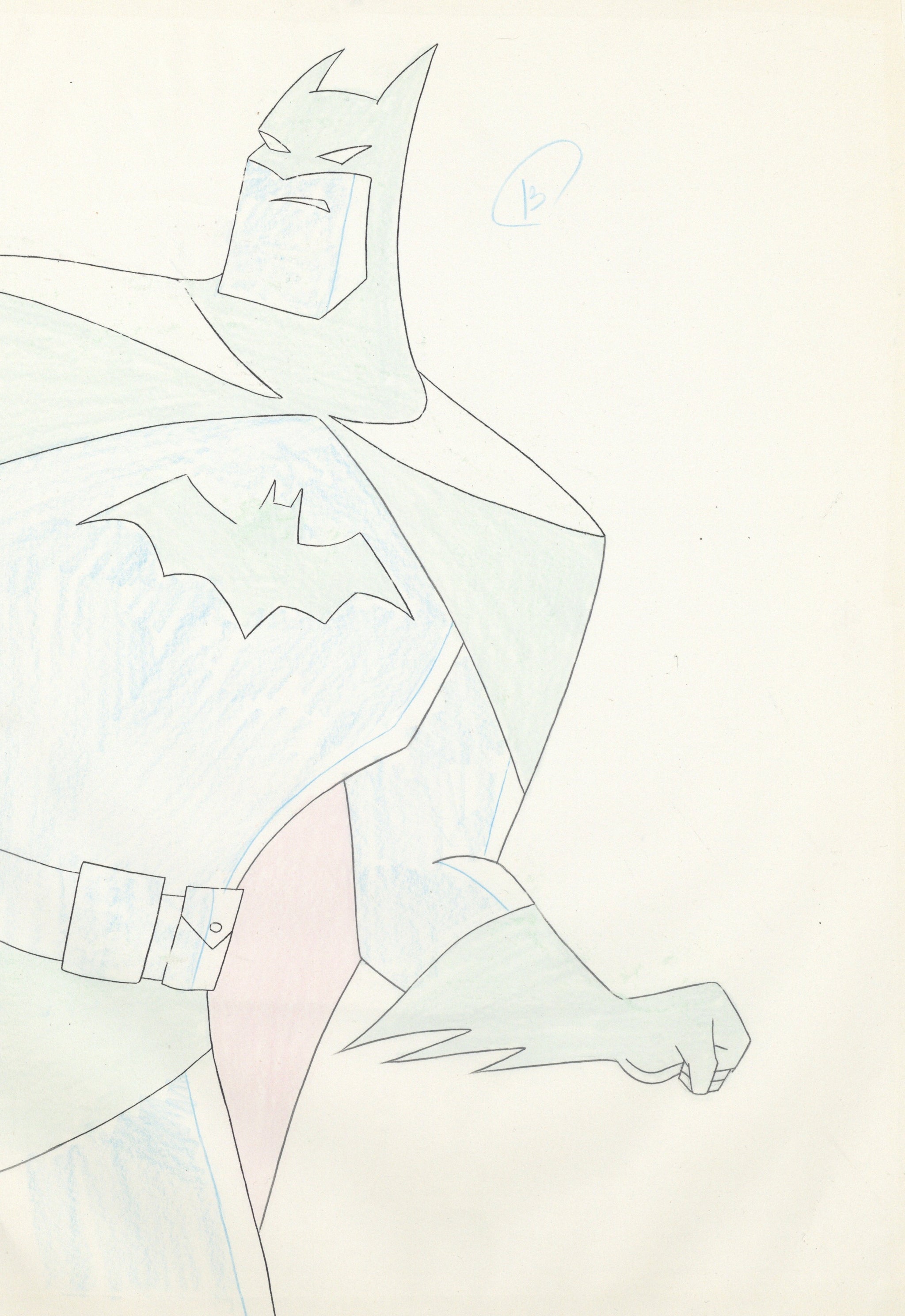 The New Batman Adventures Original Production Cel with Matching Drawin ...