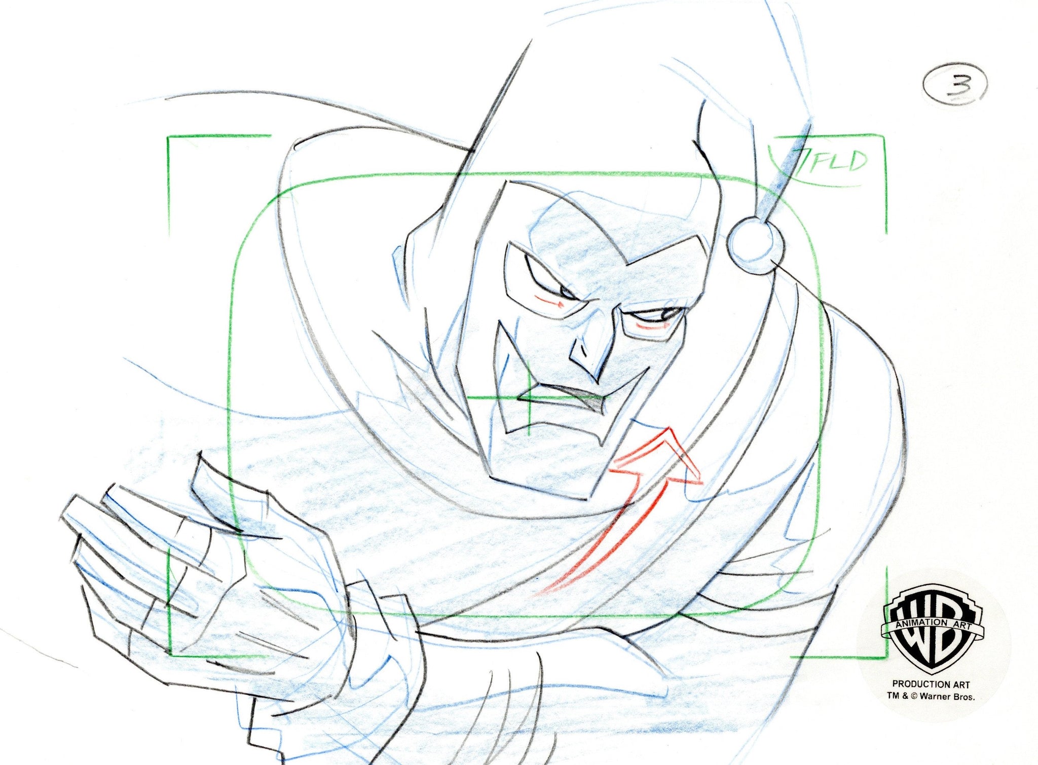 Batman Beyond Original Production Layout Drawing: Scab – Clampett Studio